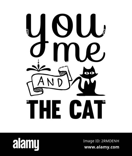 Typography design print cat Stock Vector Images - Alamy