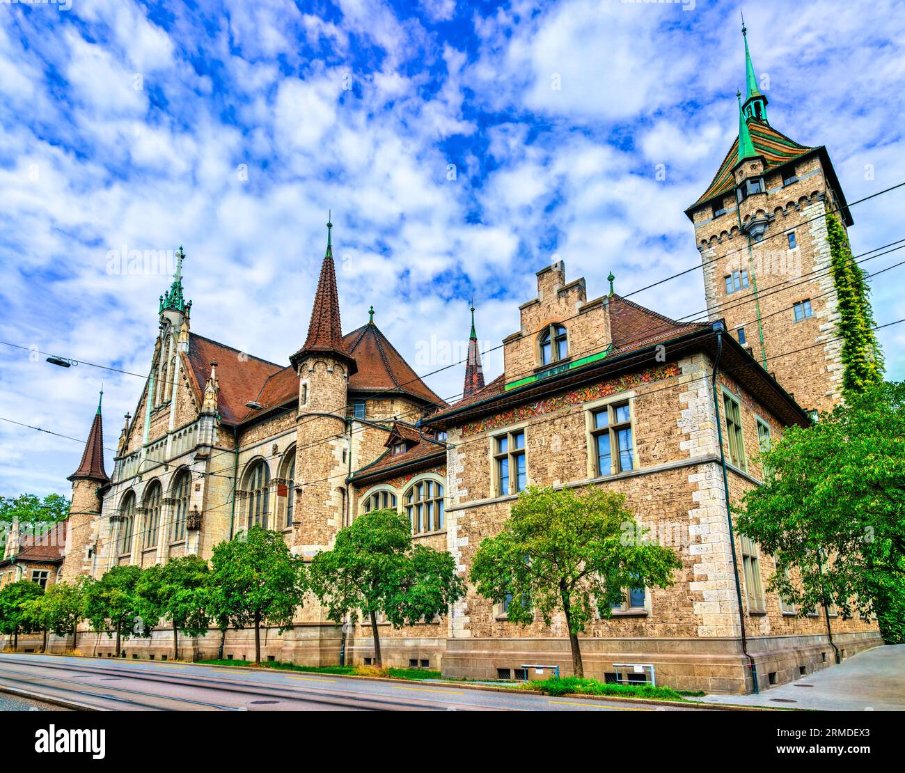 Swiss National Museum or Landesmuseum in Zurich, Switzerland Stock ...