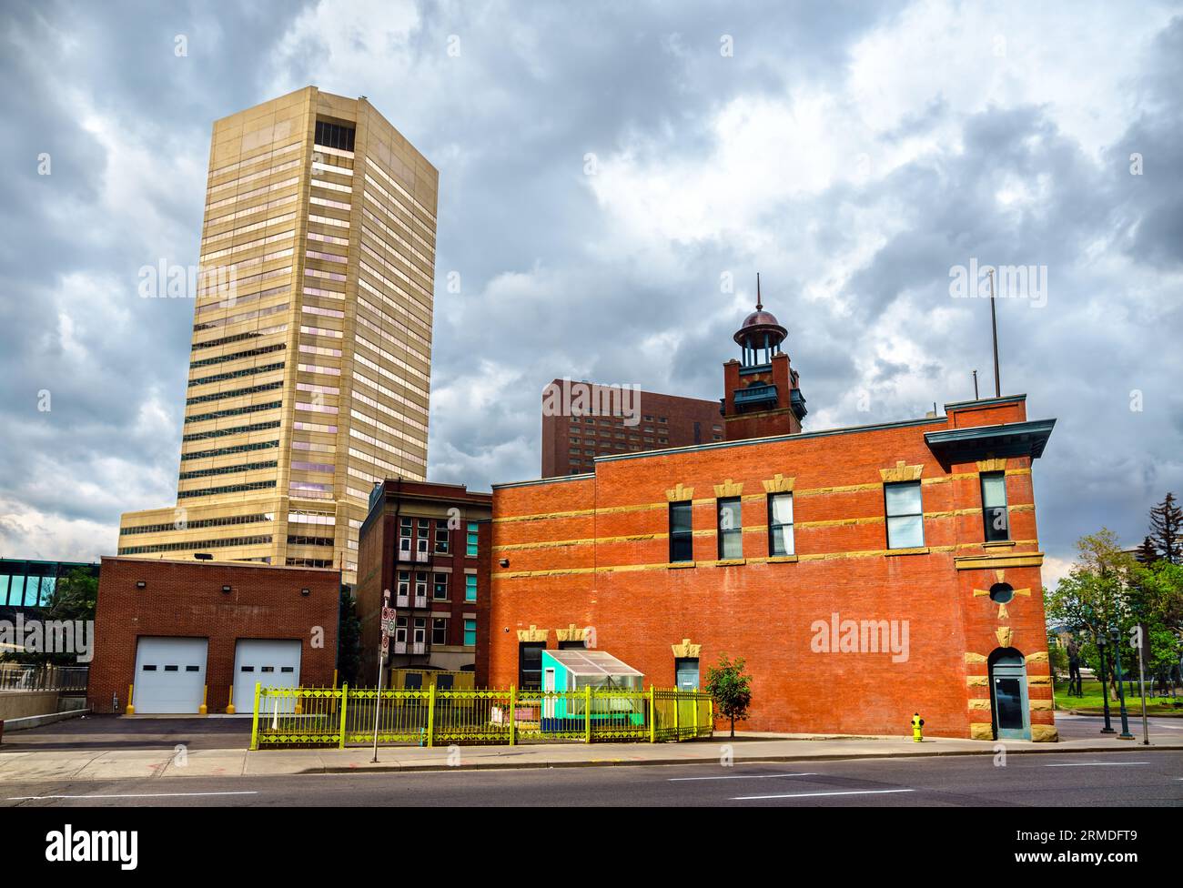 Old Fire Hall in Calgary Downtown - Alberta, Canada Stock Photo - Alamy