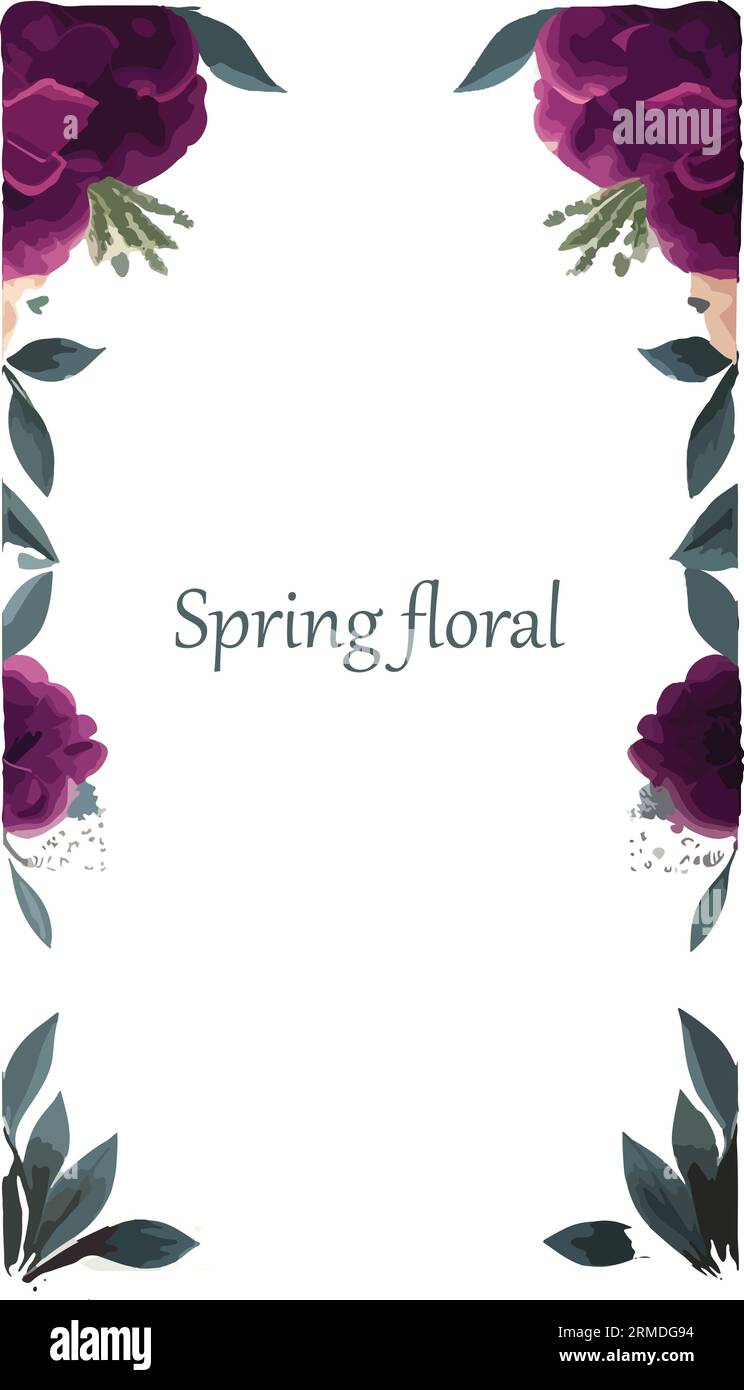 floral frame invitation card design vector Stock Vector Image & Art - Alamy