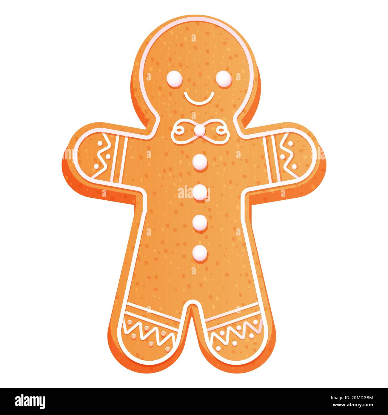 Gingerbread man cute christmas cookie character textures with ...