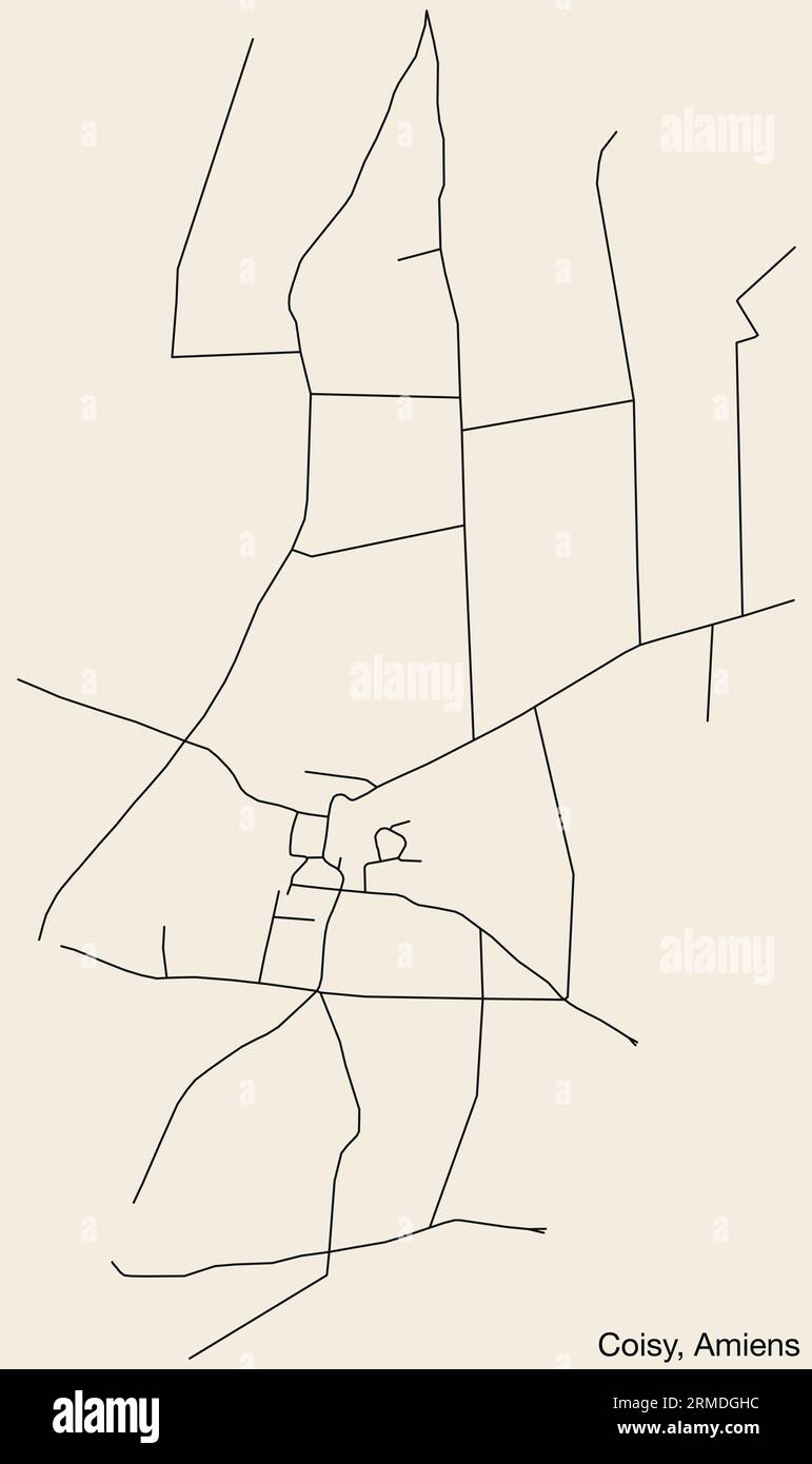 Street roads map of the COISY COMMUNE, AMIENS Stock Vector Image & Art ...