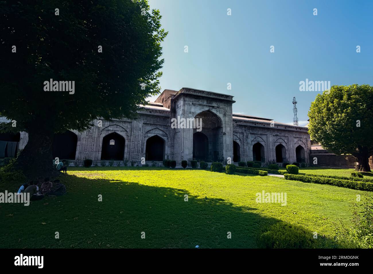 View of the limestone Pathar Mosque (Naev Masheed), Srinagar, Kashmir ...
