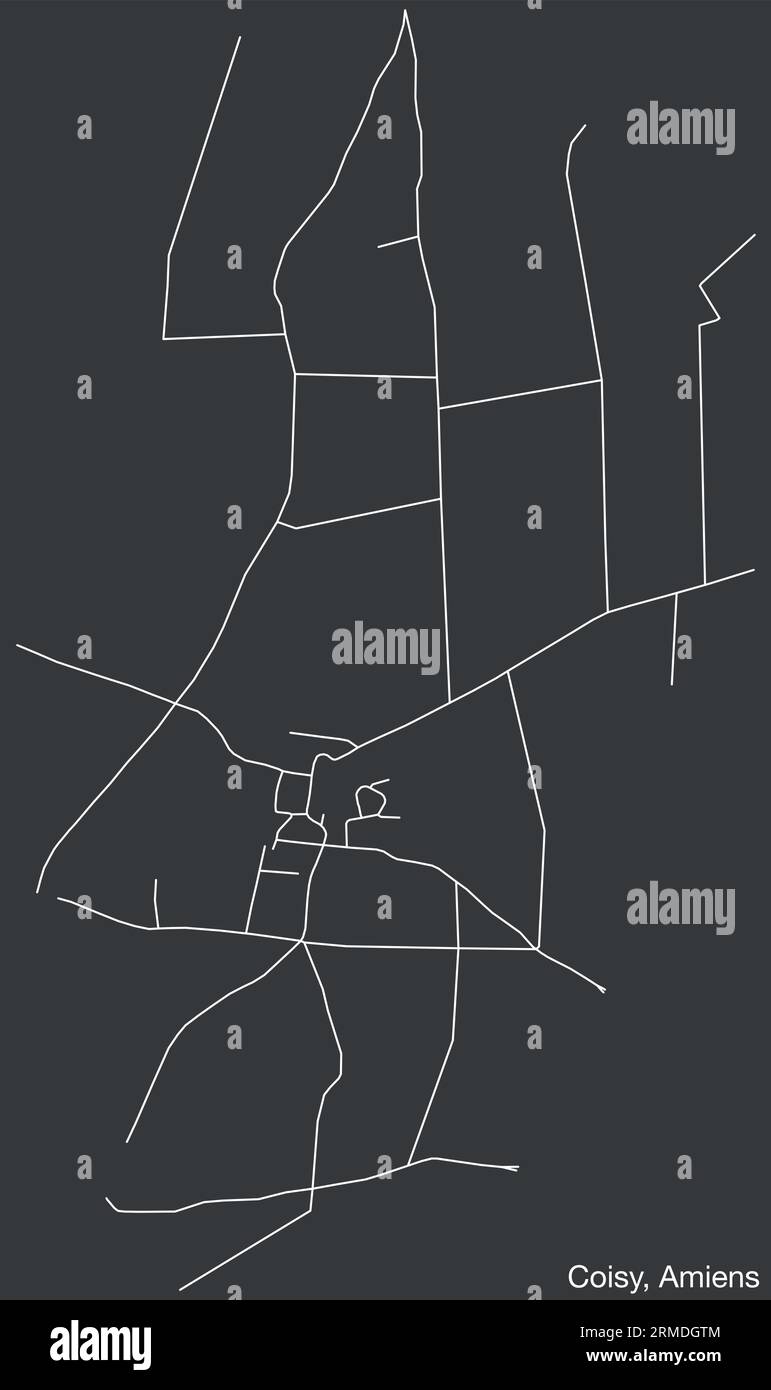 Street roads map of the COISY COMMUNE, AMIENS Stock Vector Image & Art ...