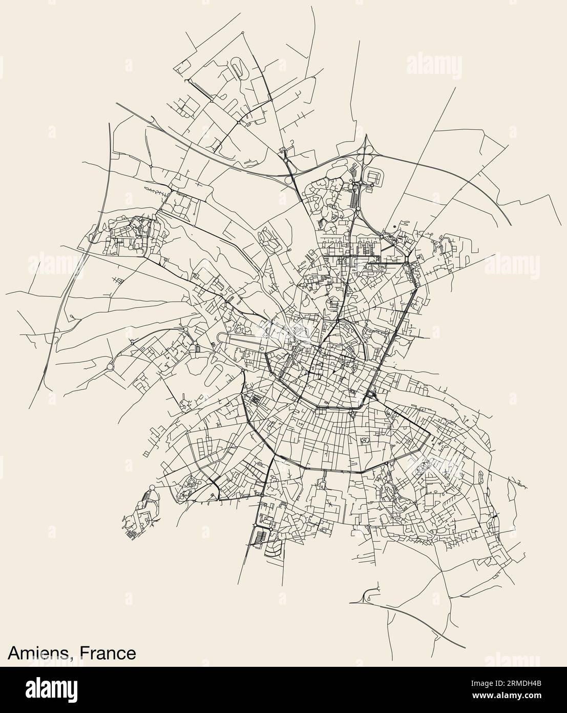 Amiens map hi-res stock photography and images - Alamy