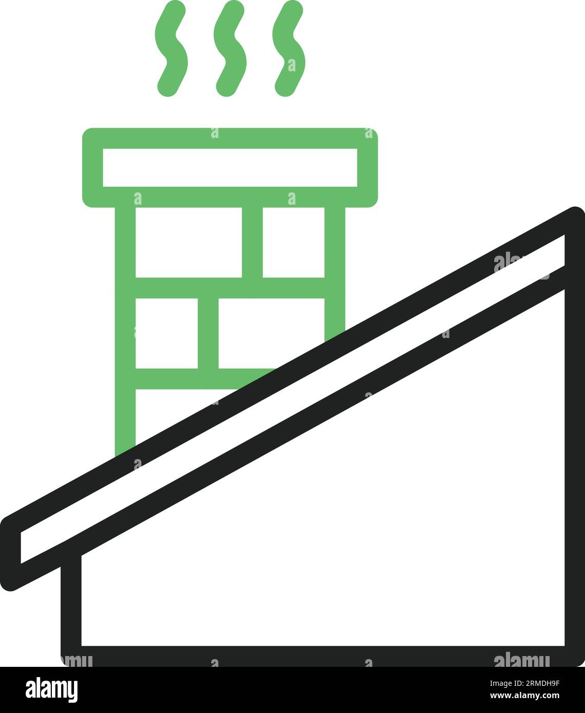 Chimney line icon building Stock Vector Images - Alamy
