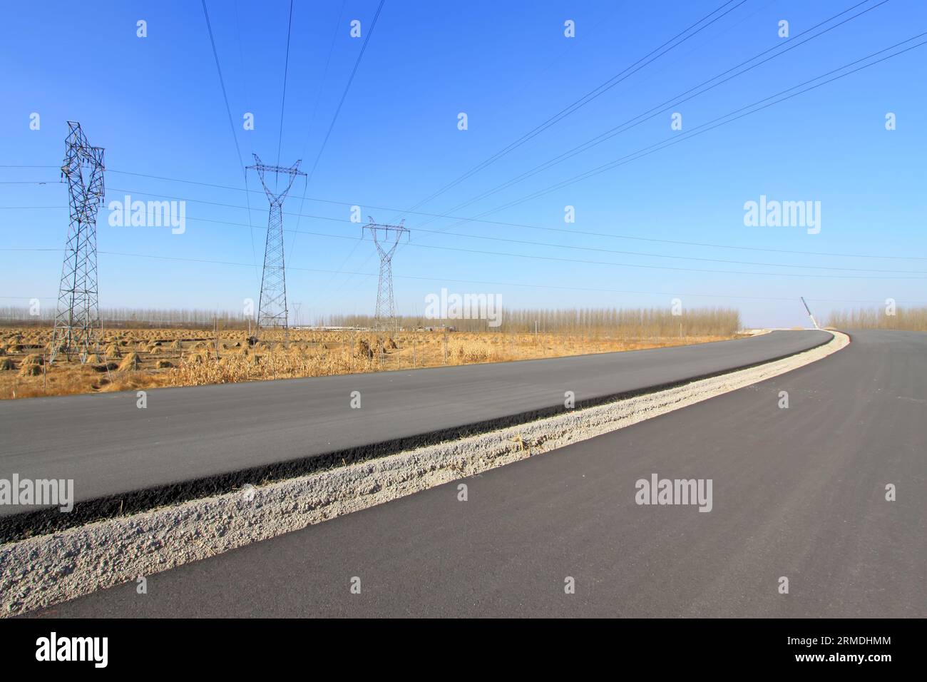 yet passable highway, in the north, China Stock Photo - Alamy