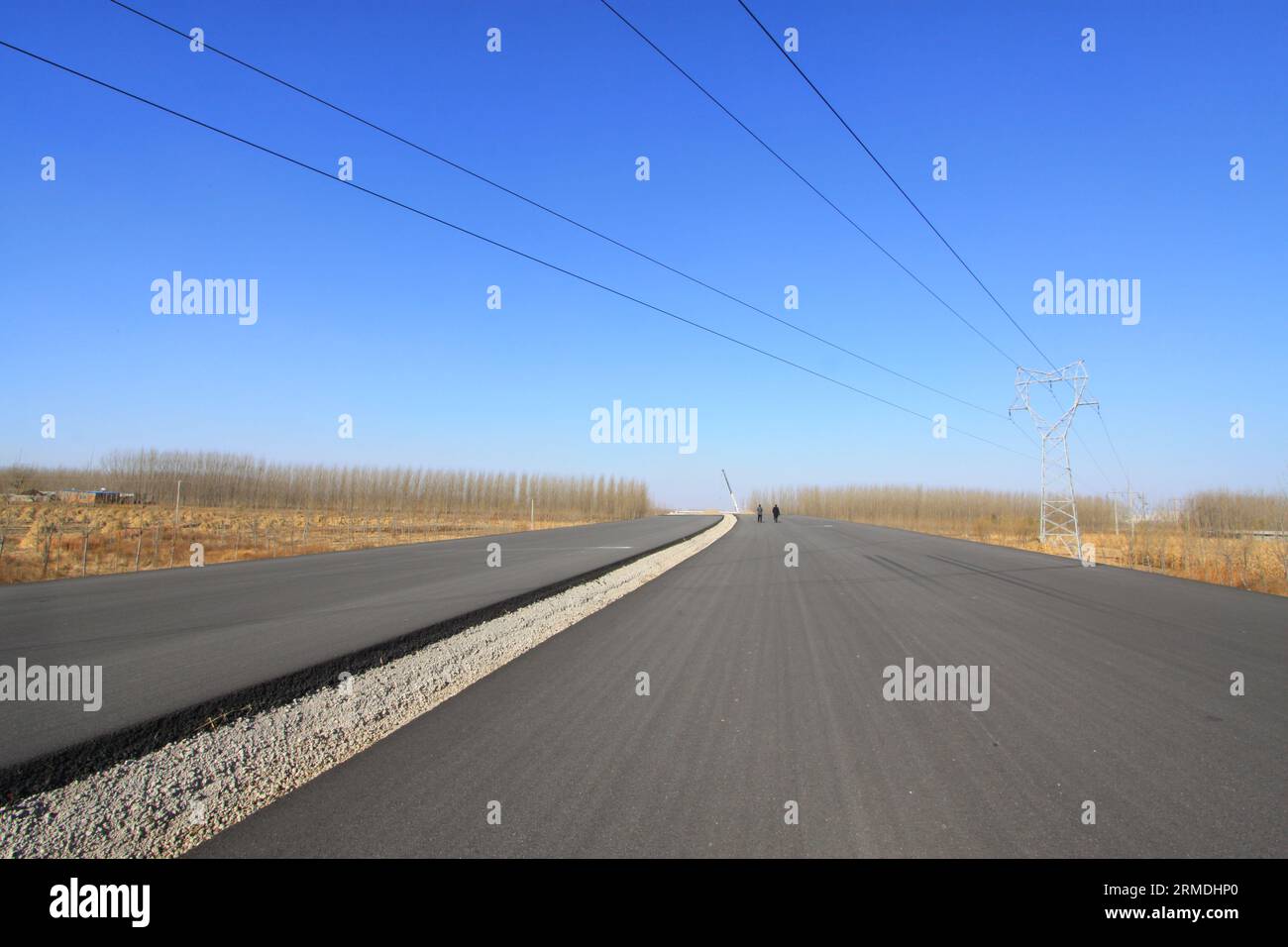 yet passable highway, in the north, China Stock Photo - Alamy