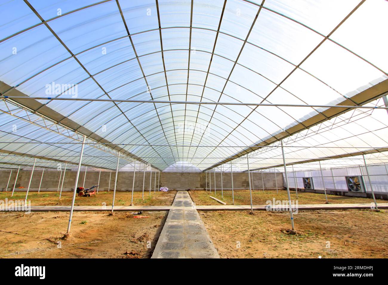 vegetable greenhouse internal structure, Uncultivated land, north china ...