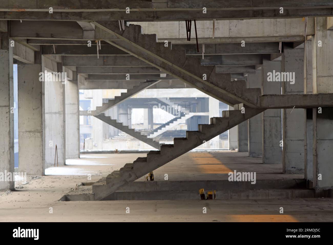 no decoration staircase in a unfinished building Stock Photo - Alamy