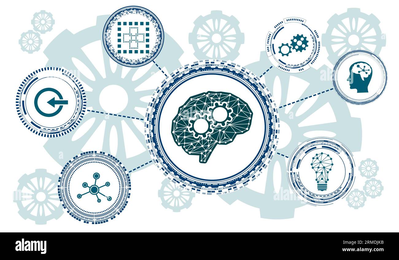 Ai artificial intelligence concept cogwheels hi-res stock photography ...
