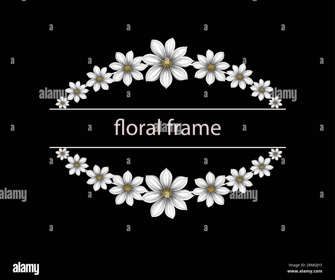 floral frame border vector Stock Vector Image & Art - Alamy