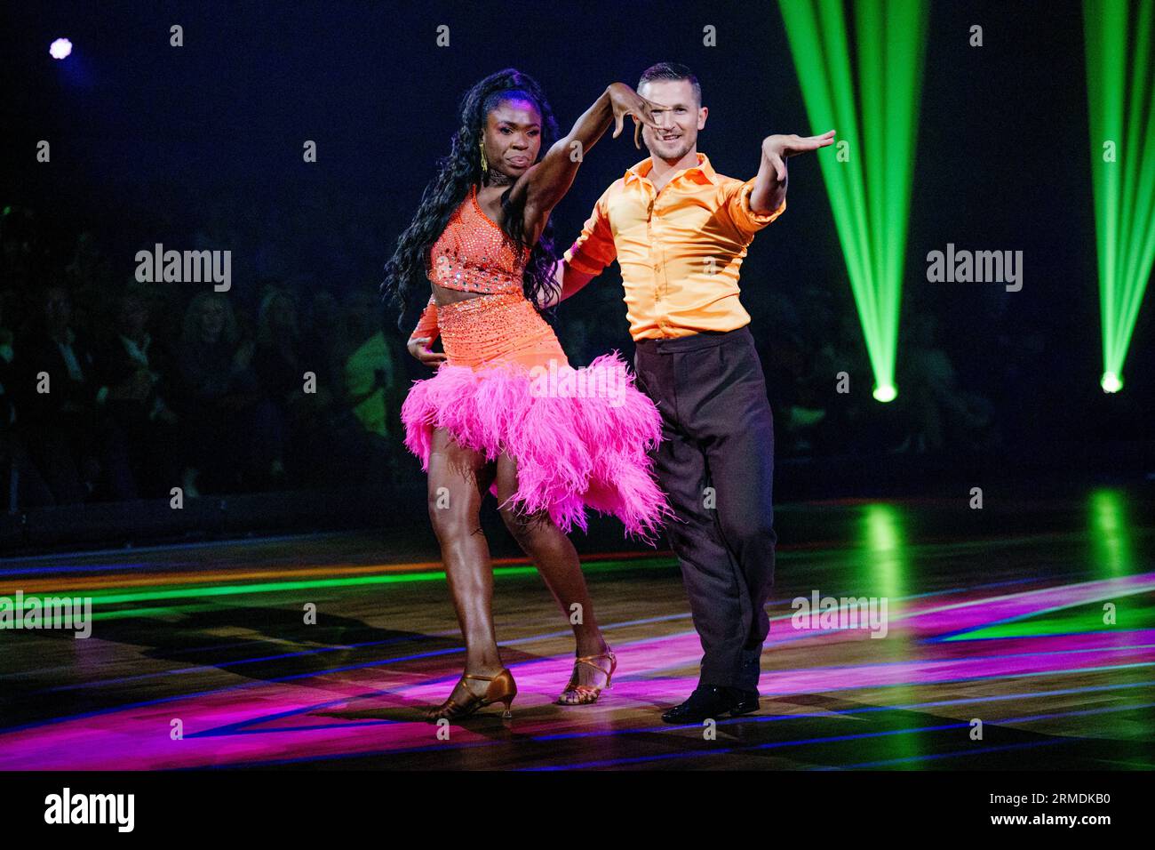 Fornebu 20230826.Rapper Myra Tucker and dance partner Joergen Nilsen in ...
