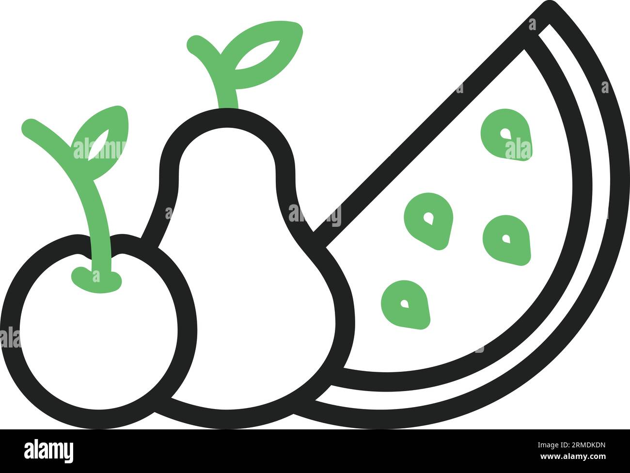 Organic fruit icon outline Stock Vector Images - Alamy