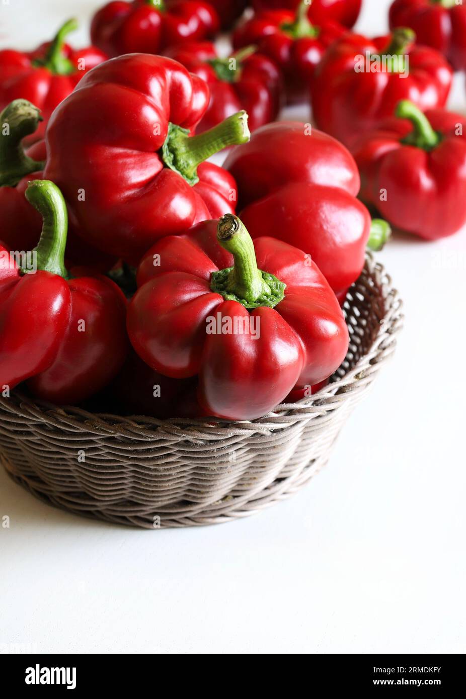 Red pimento sweet pepper - romanian variety "gogosari" isolated on ...