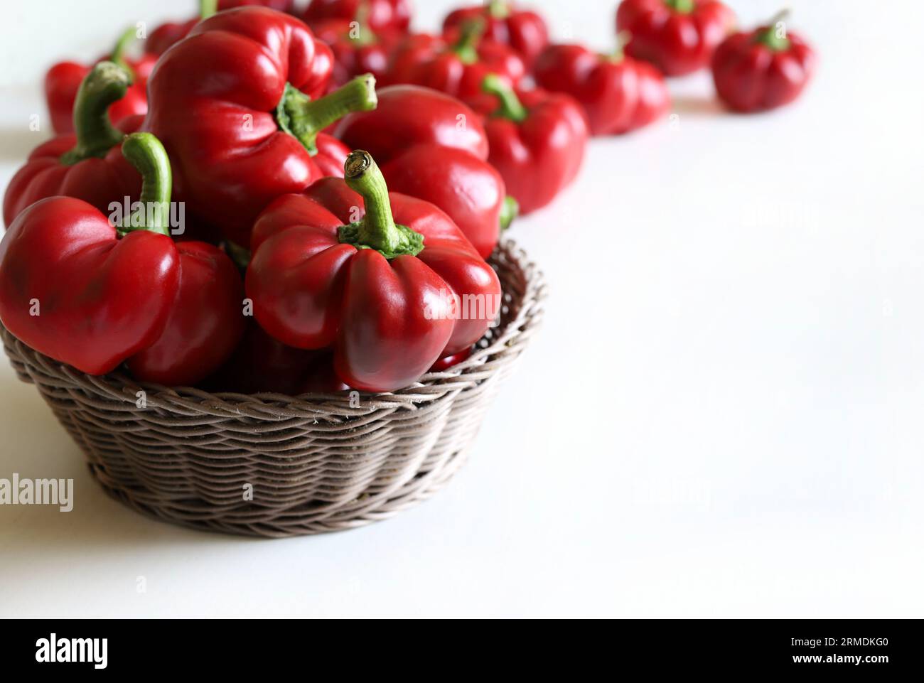 Red pimento sweet pepper - romanian variety "gogosari" isolated on ...