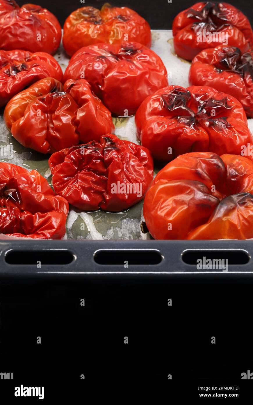 Roasted red pimento sweet pepper - romanian variety "gogosari" isolated ...