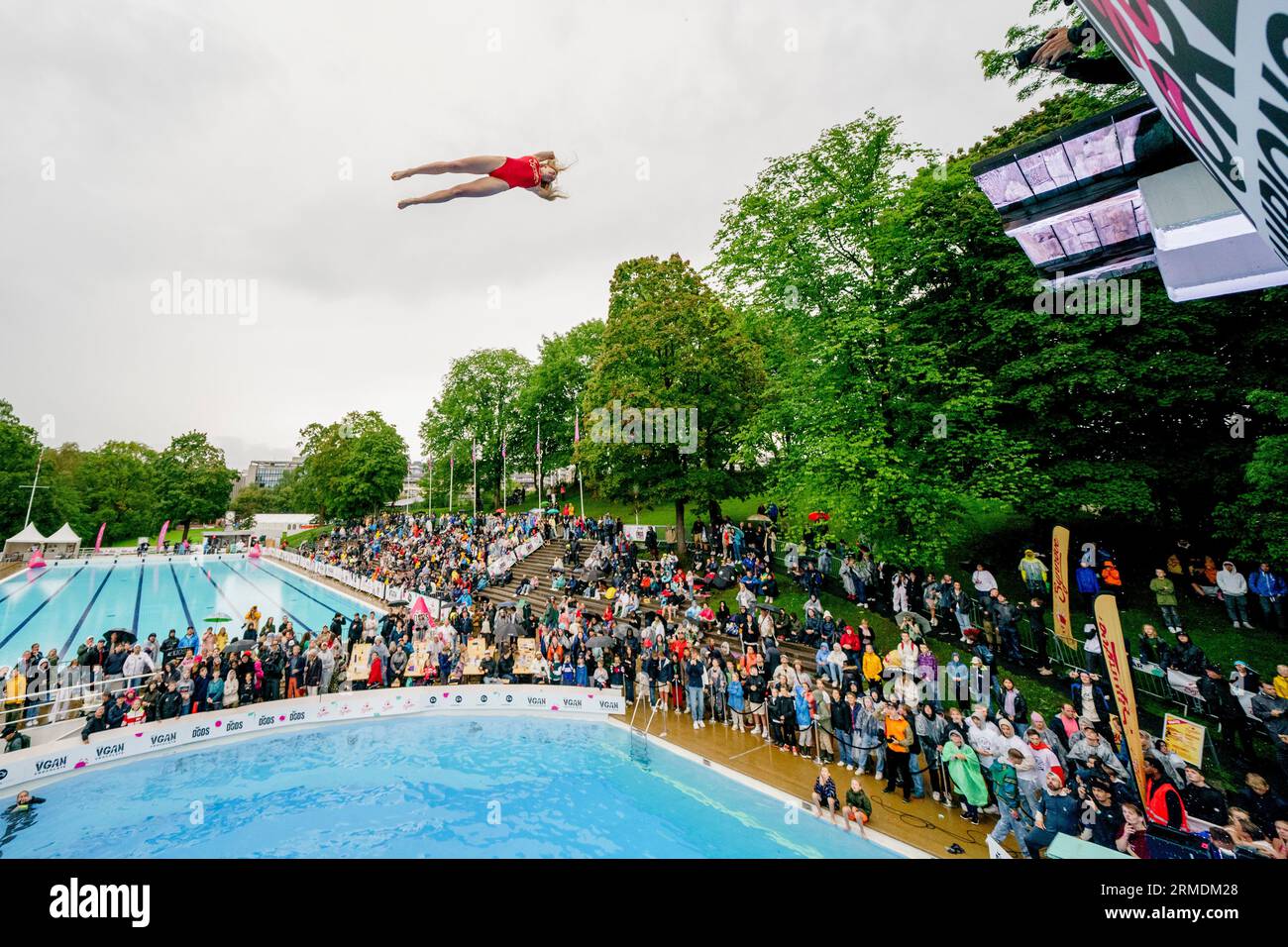 Oslo 20230826.Annette Weum in the air during the World Cup in Death ...