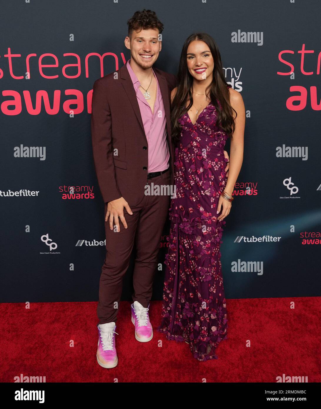 (L-R) Jesser and Christina Trexler arrives at the 2023 Streamy Awards ...