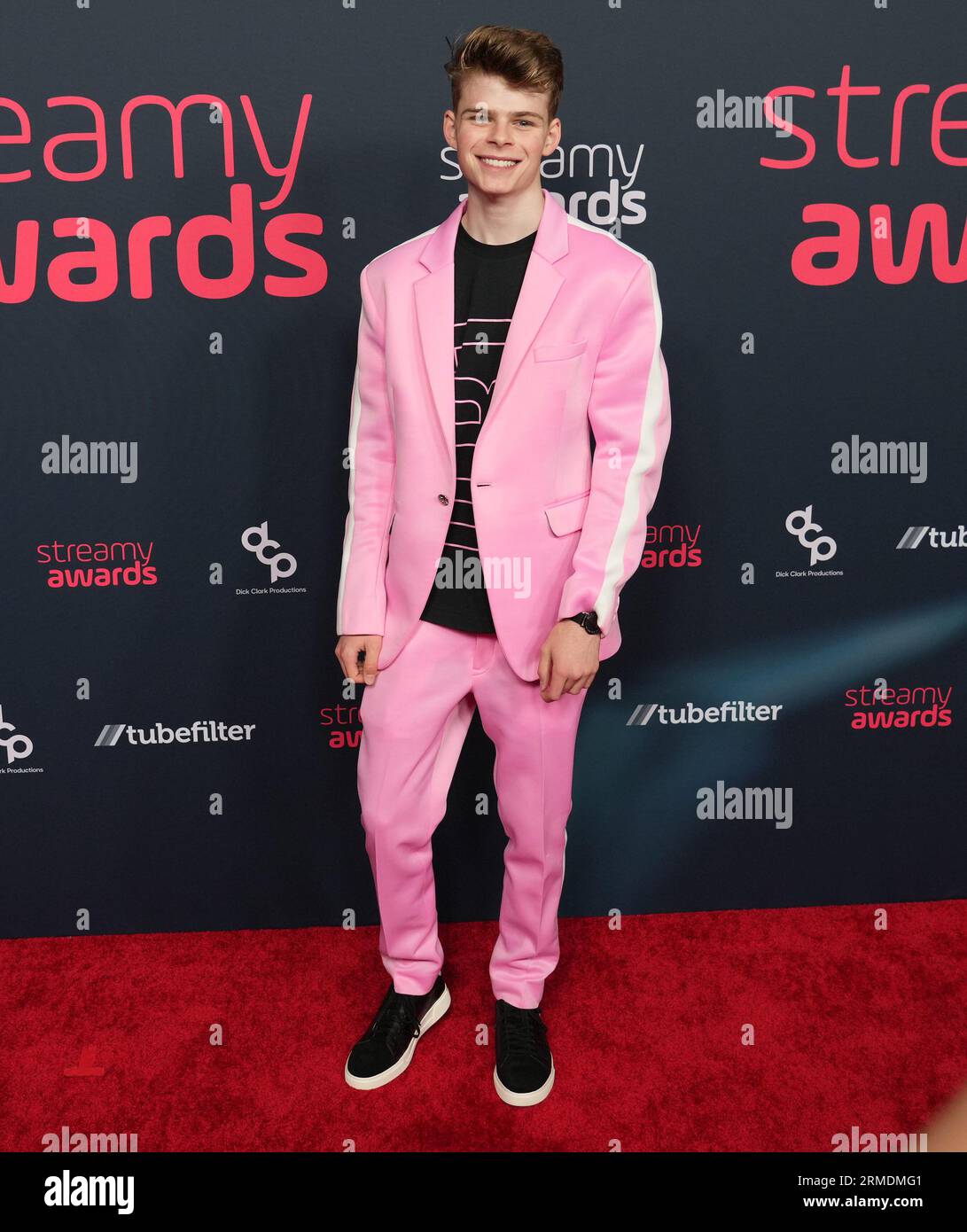 Merrick Hanna arrives at the 2023 Streamy Awards held at The Fairmont ...