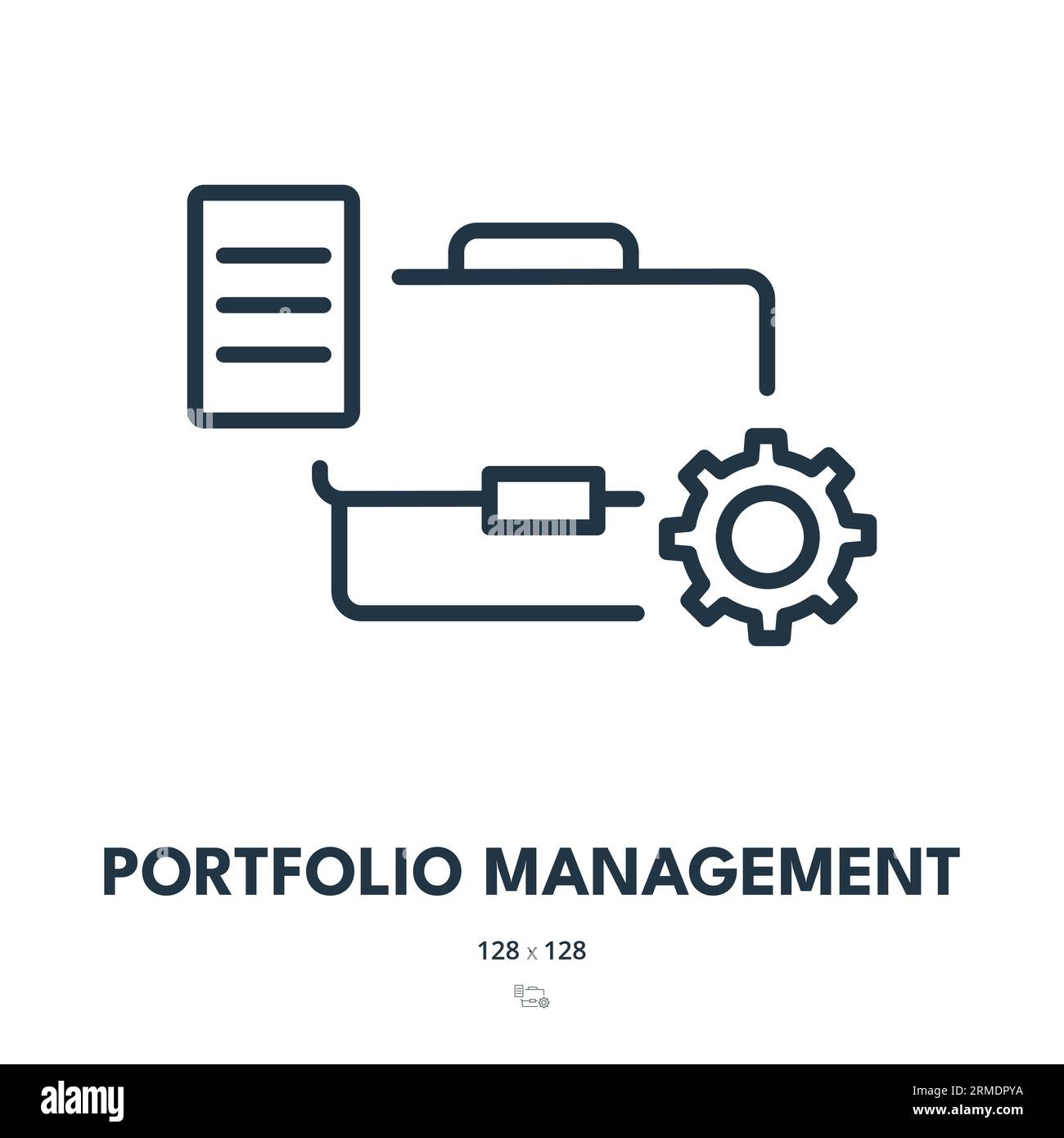 Portfolio Management Icon. Investment, Asset, Stock. Editable Stroke ...