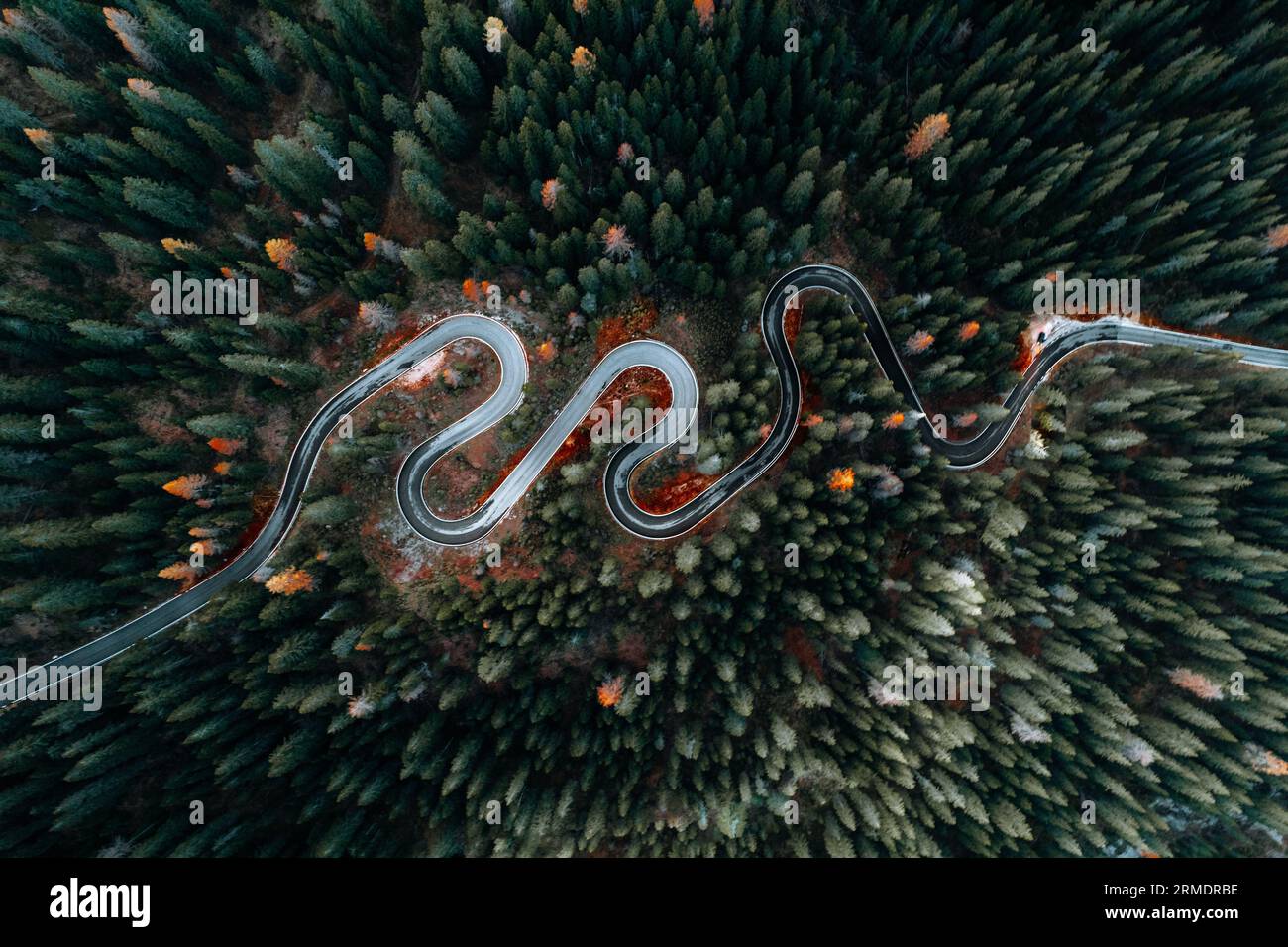 Aerial Photo of Snake Road in Passo Giau Cortina d Ampezzo Dolomites ...