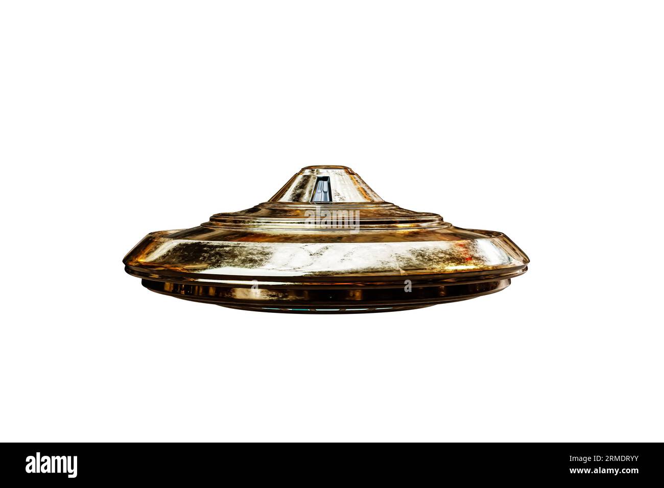 unidentified flying object isolated on white background 3d illustration ...