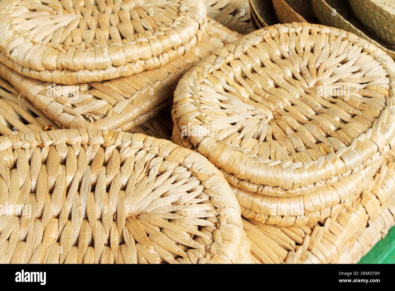 cattail mat, Chinese rural traditional seats, closeup of photo Stock ...