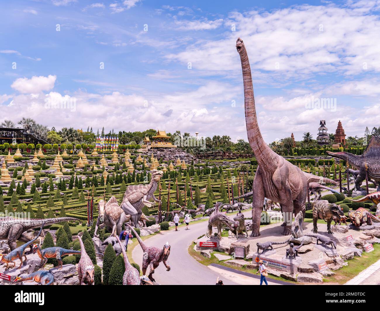Pattaya, Thailand - August 27nd 2023: The French Garden and Dinosaur ...