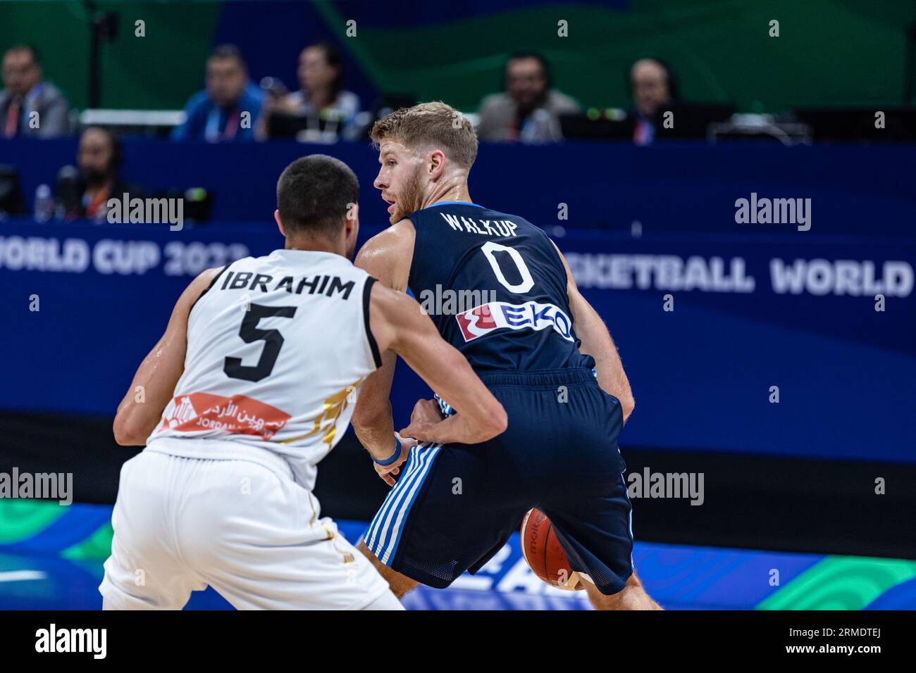Manila, Philippines. 26th Aug, 2023. Thomas Walkup (R) of Greece and ...