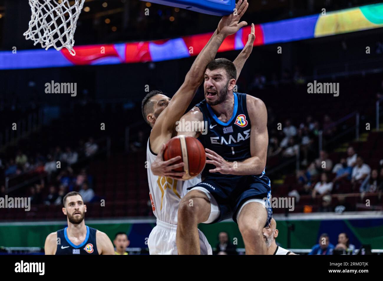 Manila, Philippines. 26th Aug, 2023. Nikos Rogkavopoulos (R) of Greece ...