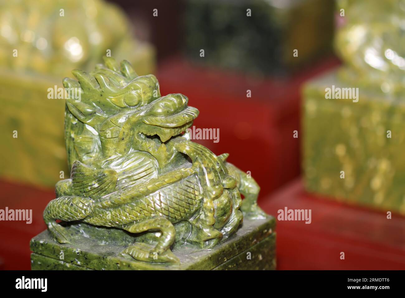 Green jade carving hi-res stock photography and images - Alamy
