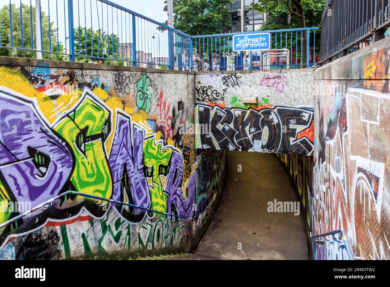 Entrance/Exit, Victoria Street pedestrian underpass, subway, Belfast ...