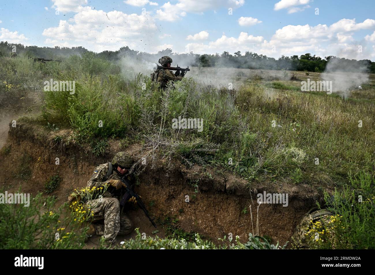 UKRAINE - AUGUST 16, 2023 - Servicemen of the 128th Separate Brigade of ...
