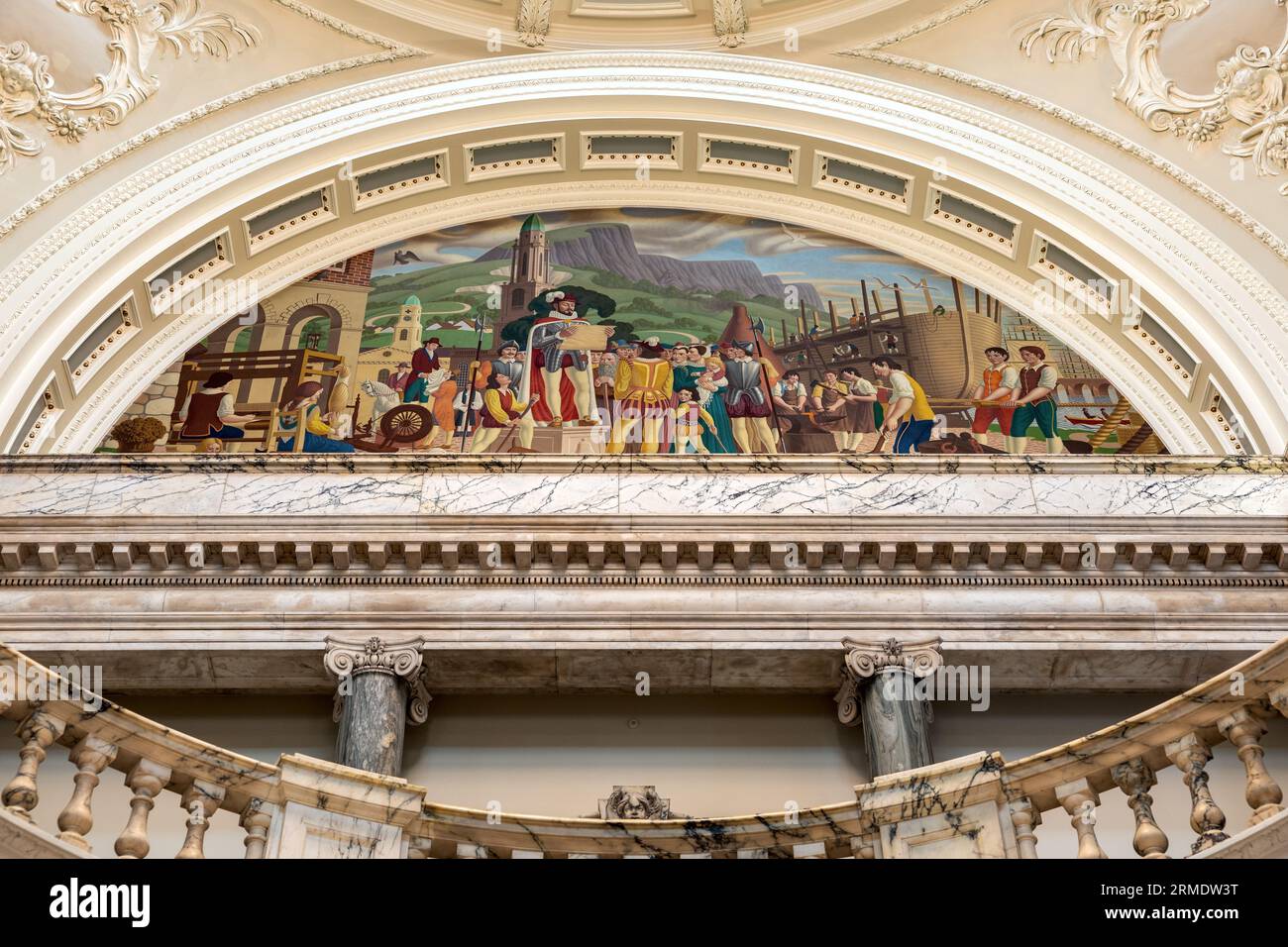 Mural, Belfast City Hall, Belfast, Northern Ireland, UK Stock Photo - Alamy