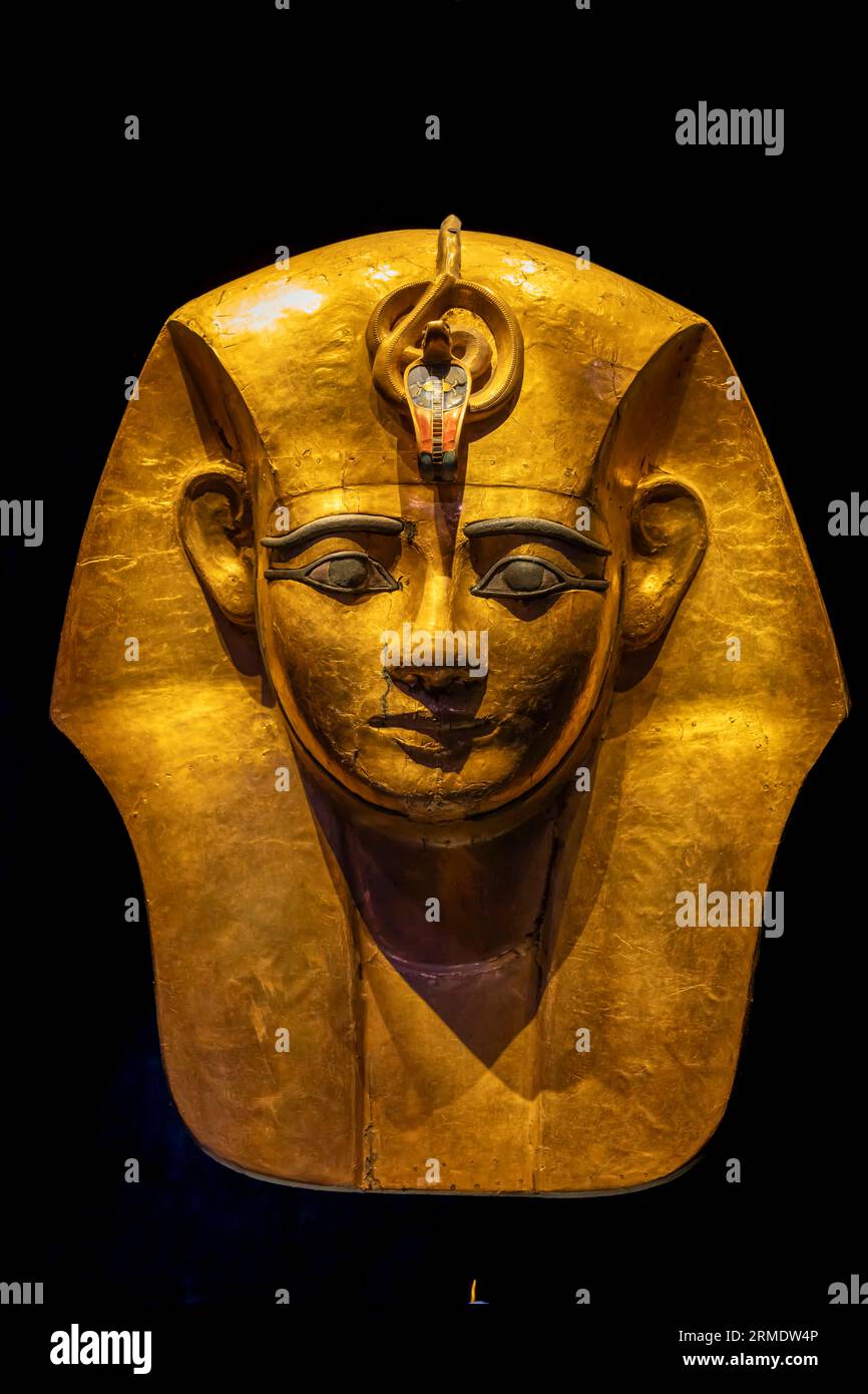 Paris, France - 08 22 2023: Ramses II the Great, Gold of the Pharaohs ...