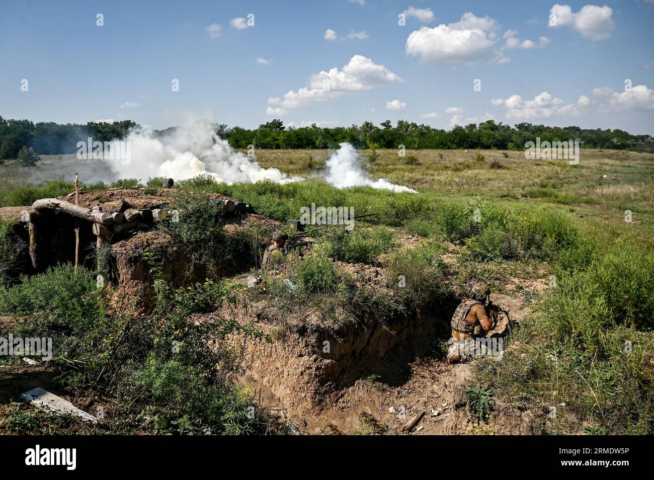 UKRAINE - AUGUST 16, 2023 - Servicemen of the 128th Separate Brigade of ...