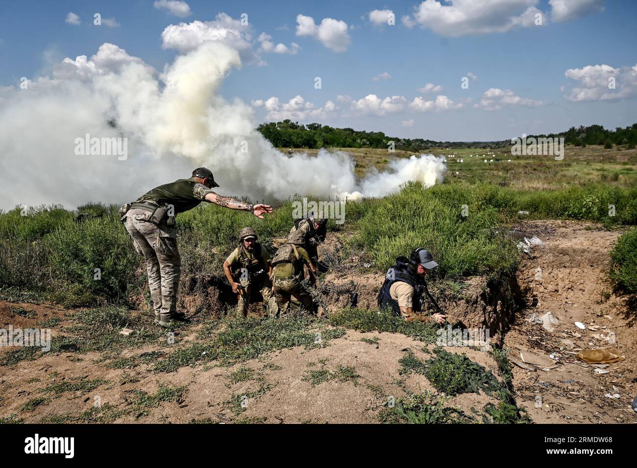 UKRAINE - AUGUST 16, 2023 - Servicemen of the 128th Separate Brigade of ...