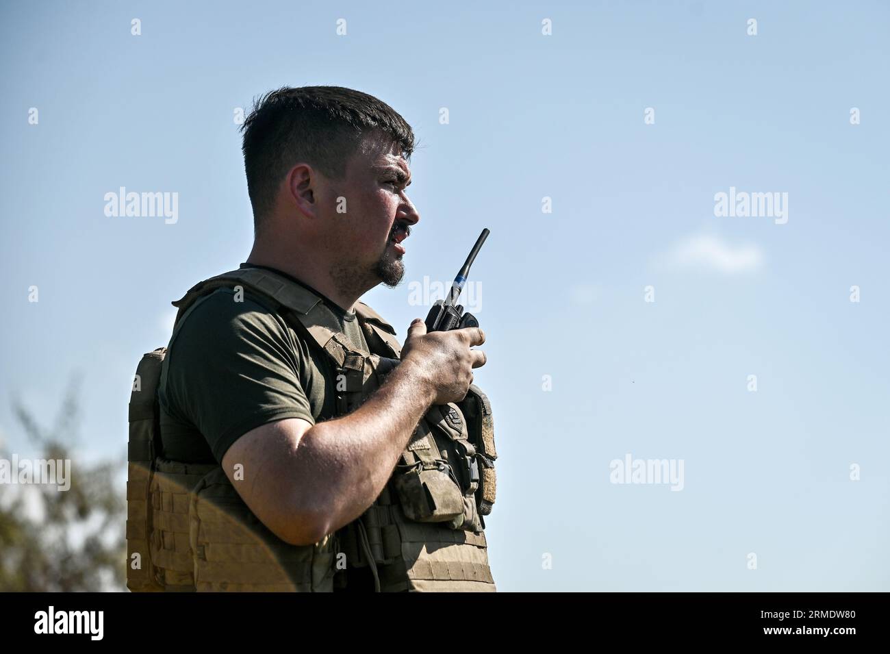 UKRAINE - AUGUST 16, 2023 - A serviceman of the 128th Separate Brigade ...