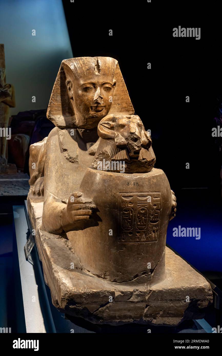Paris, France - 08 22 2023: Ramses II the Great, Gold of the Pharaohs ...