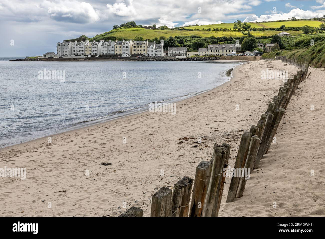 Beach and Village, Cushendun, Antrim, Northern Ireland, UK Stock Photo ...