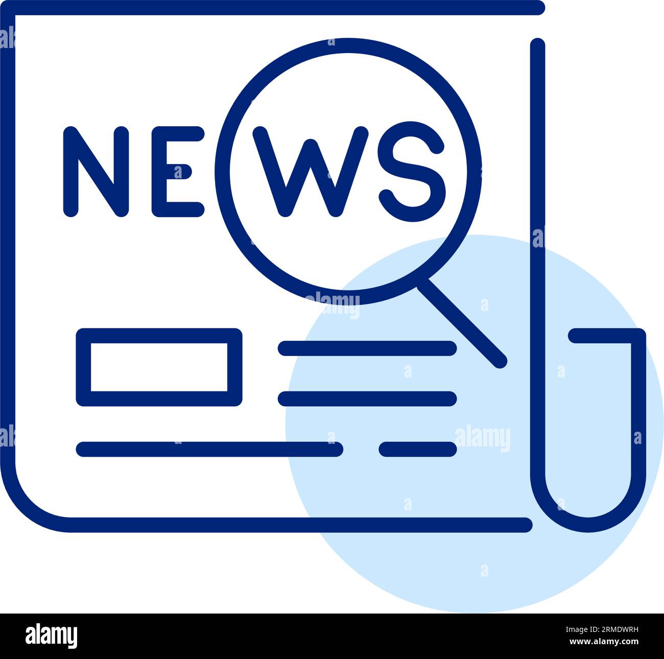 Magnifying glass newspaper Stock Vector Images - Alamy