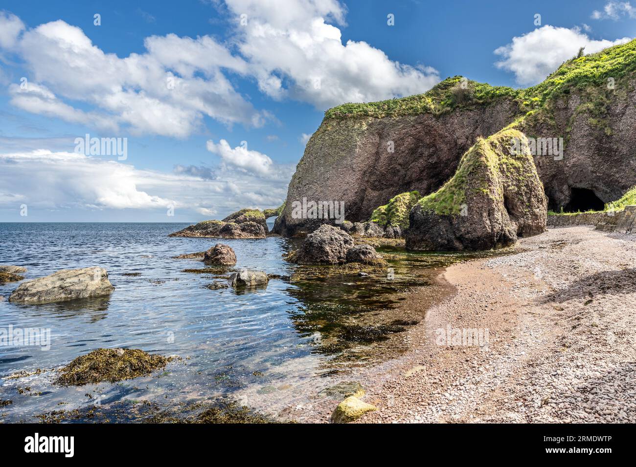Cushendun Caves due to erosion, Cushendun, Antrim, Northern Ireland, UK ...