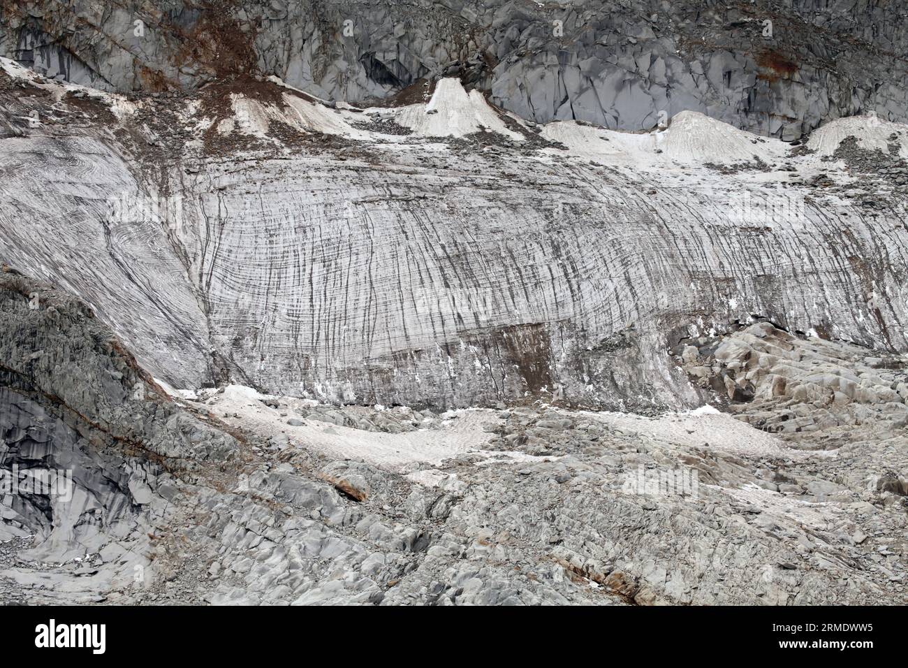 ABA, CHINA - AUGUST 11, 2023 - The landform of a glacier front is seen ...