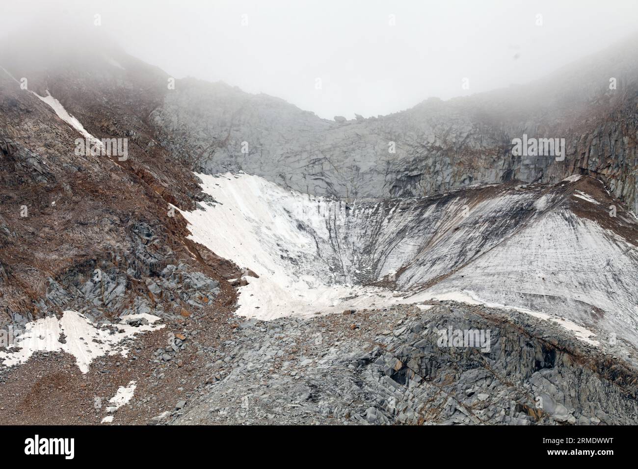 ABA, CHINA - AUGUST 11, 2023 - The icebucket glacier landscape is seen ...