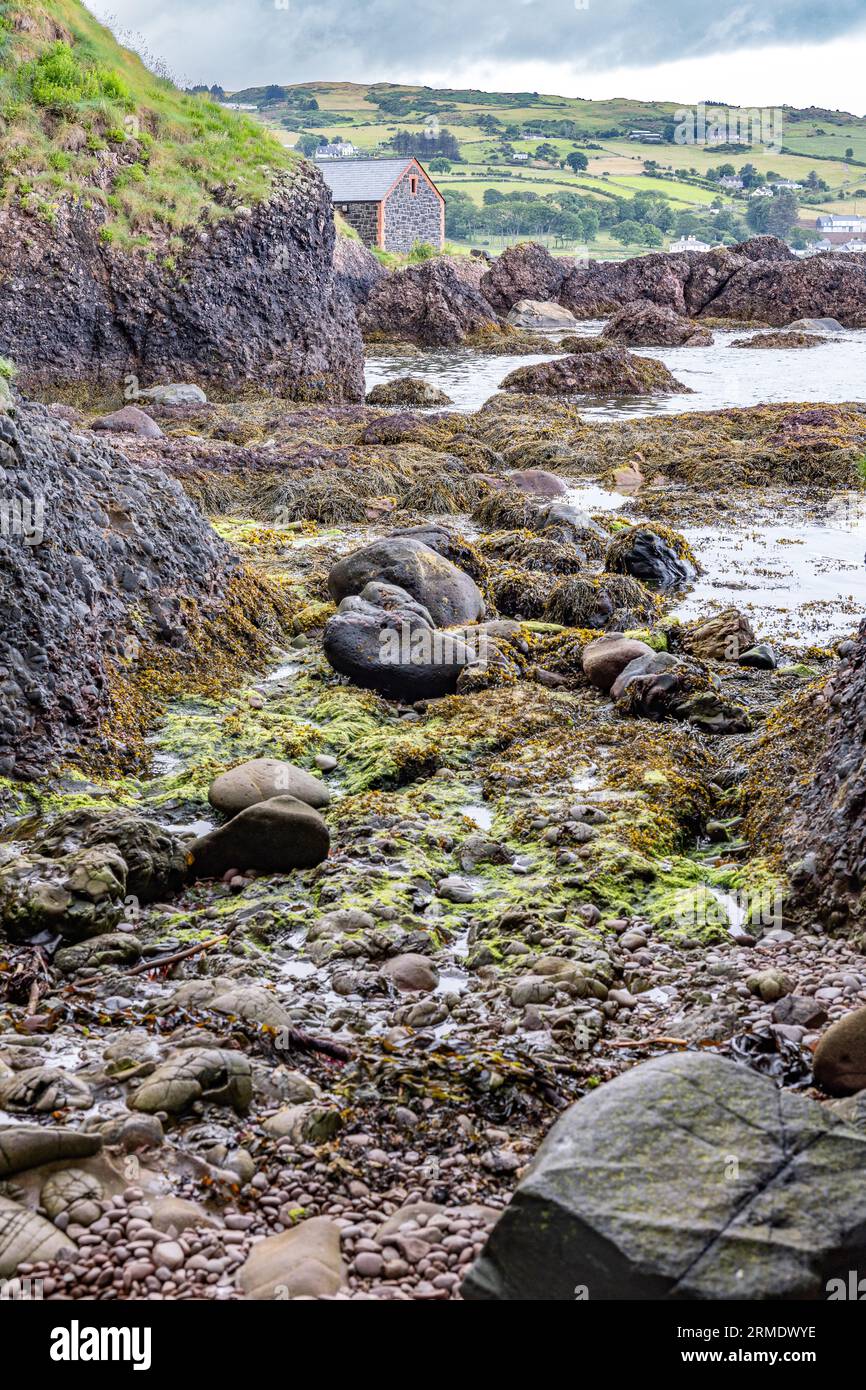 Cushendun Caves, Cushendun, Antrim, Northern Ireland, UK- used as ...