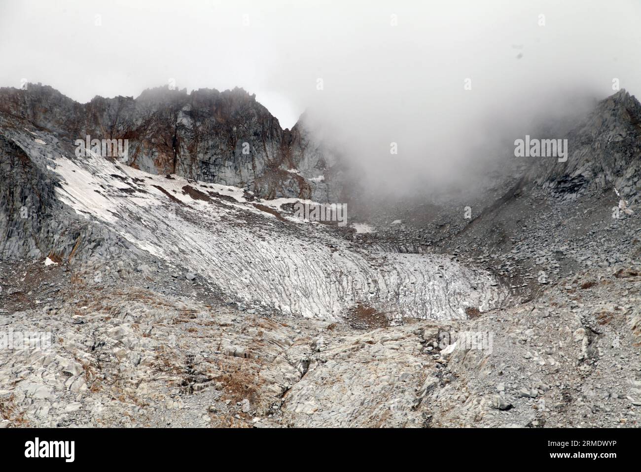 ABA, CHINA - AUGUST 11, 2023 - A glacier is seen in Aba, Sichuan ...
