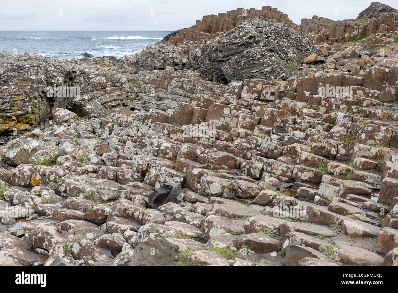 Giant Causeway, basalt columns, Causeway Coastal Path, County Antrim ...