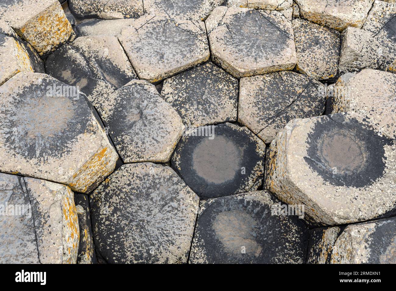 Giant Causeway, basalt columns, Causeway Coastal Path, County Antrim ...