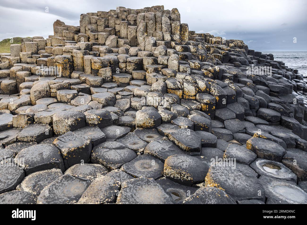 Giant Causeway, basalt columns, Causeway Coastal Path, County Antrim ...